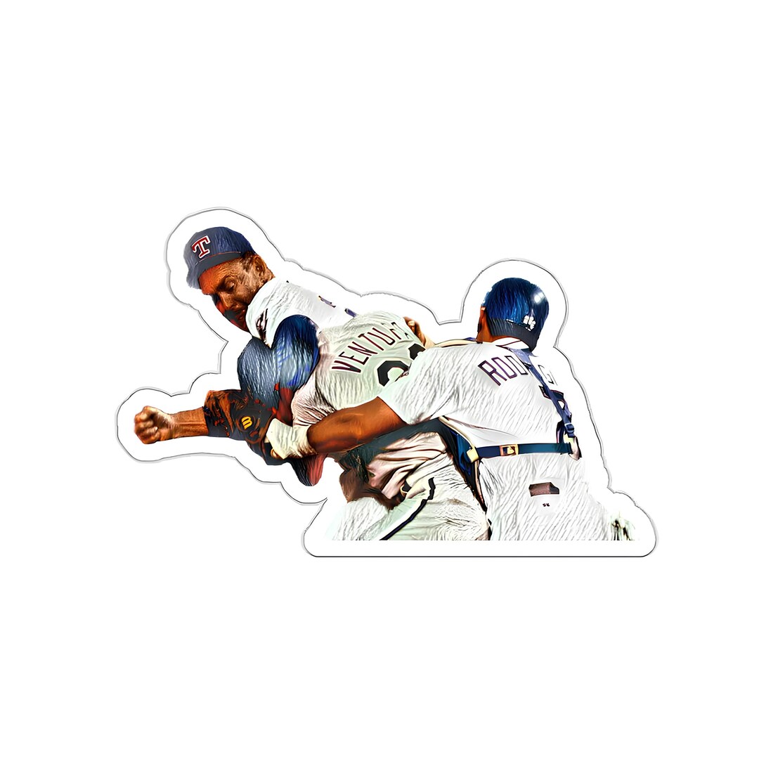 Nolan Ryan Fight Sticker | Nolan Ryan Robin Ventura Fight | Kiss-cut ...
