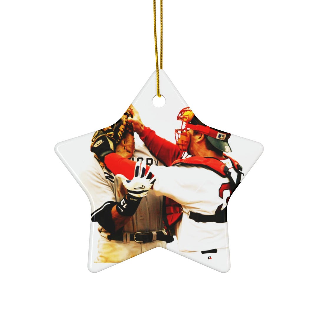 Jason Varitek Arod Ornament Ceramic Christmas Tree Decoration Red Sox ...