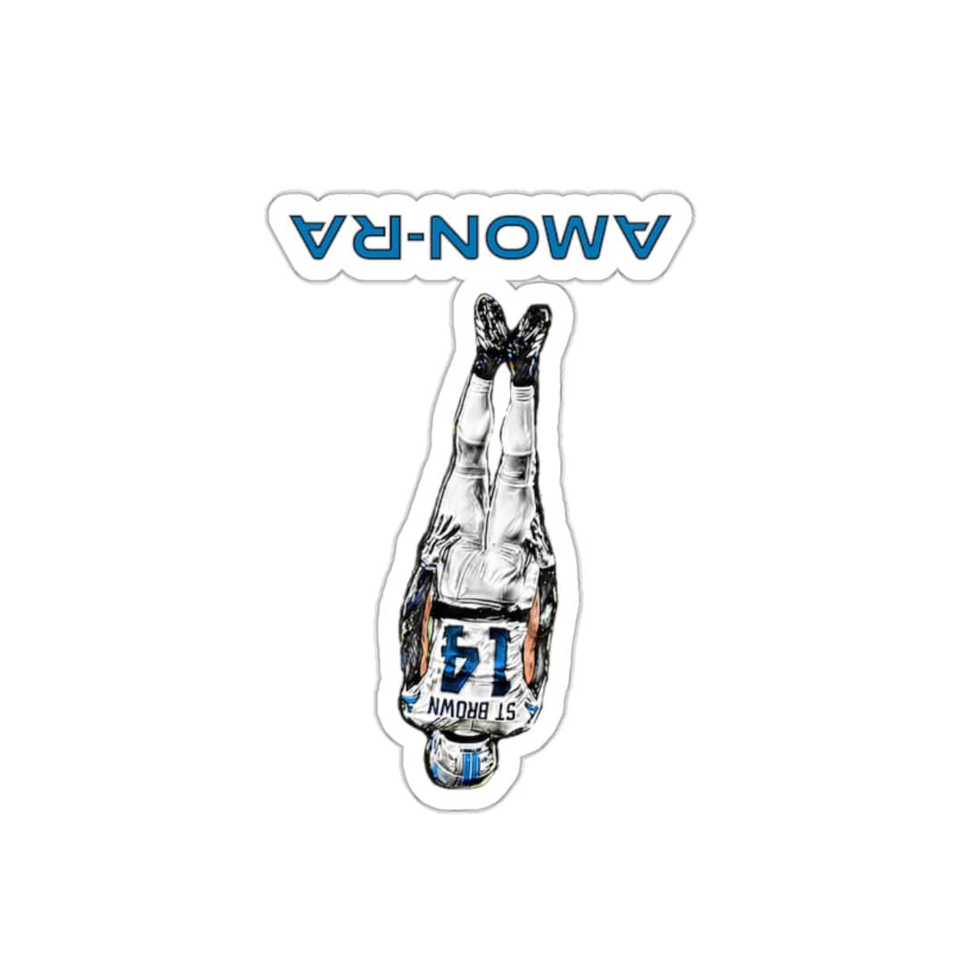 Amon-ra St Brown Headstand Celebration Kiss-cut Sticker, Detroit Lions ...