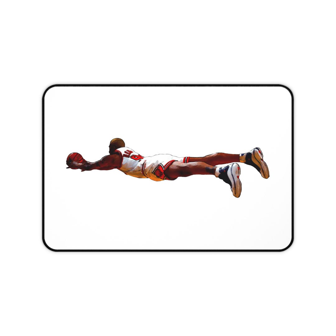 Dennis Rodman Diving Desk Mat Chicago Bulls NBA Legend Vintage Style ...