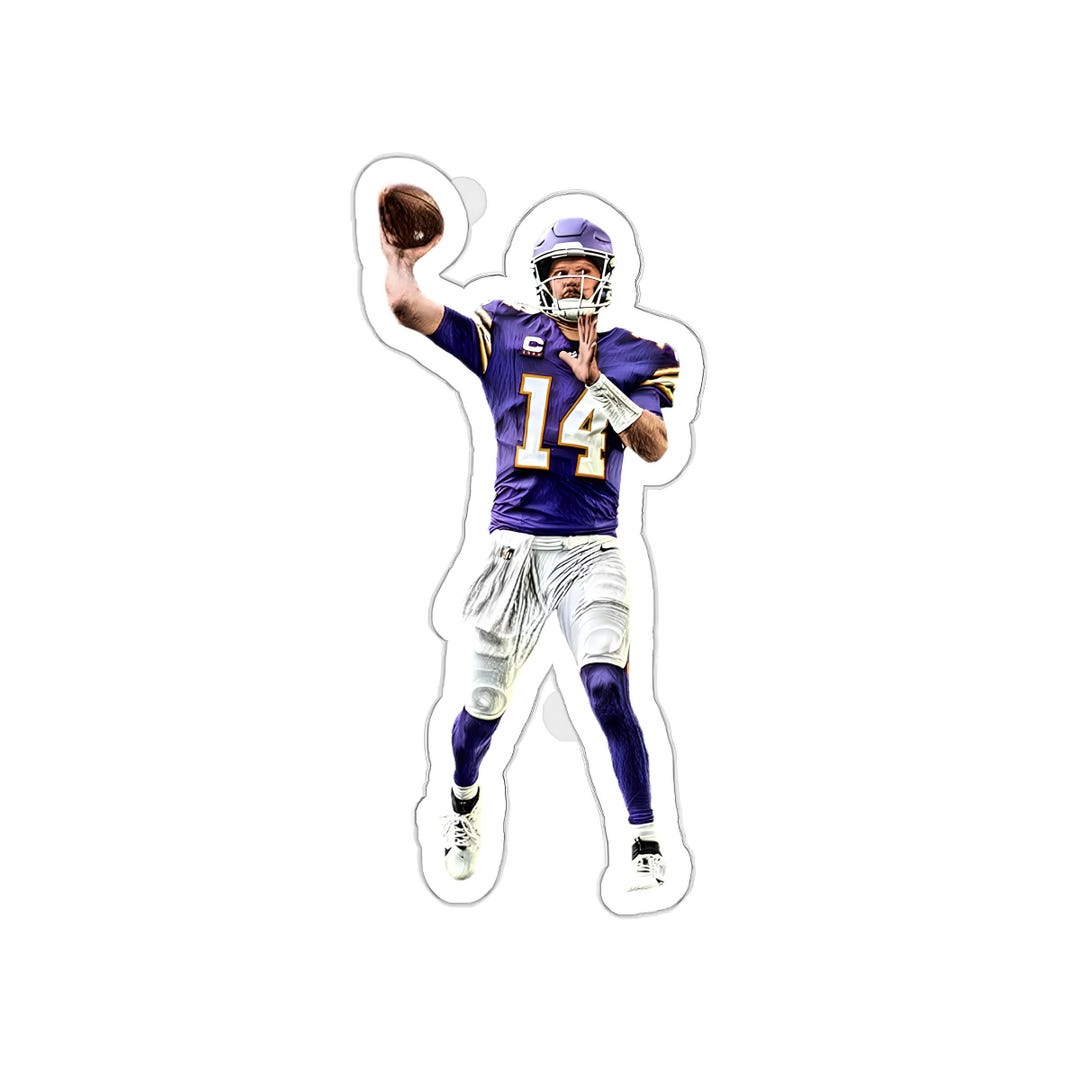 Sam Darnold Sticker Minnesota Vikings Drawing Kiss-cut Sticker | Gift ...