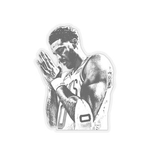 Jayson Tatum Praying Sticker | Boston Celtics Sticker - Black & White ...
