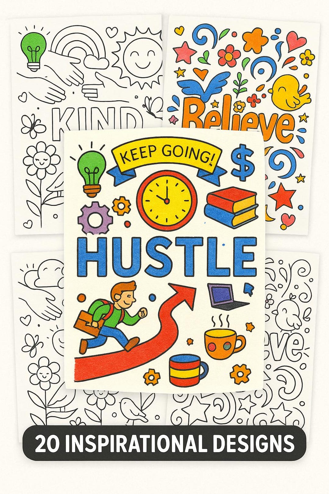 20 Motivational Coloring Pages for Kids & Adults - Printable ...