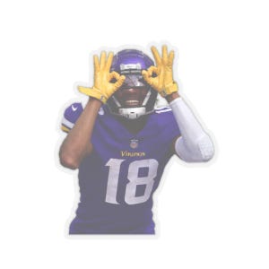 Justin Jefferson Griddy Sticker Minnesota Vikings Color Kiss-cut ...