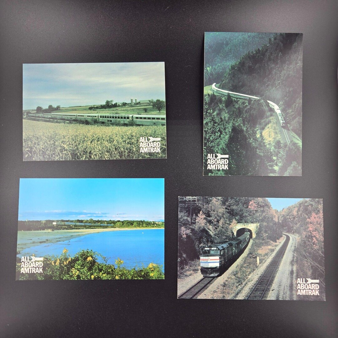 ALL ABOARD AMTRAK - Vintage Promotional Postcard Set of 4 - Scenic ...
