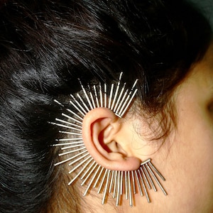 Rising Sun Ear Cuff | 22kt Gold, Silver, Black Rhodium & Rose Gold ...