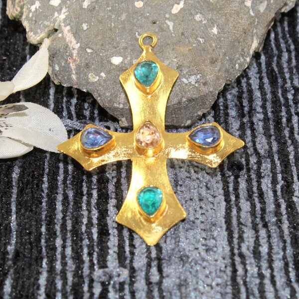 Gemstone Cross - Etsy
