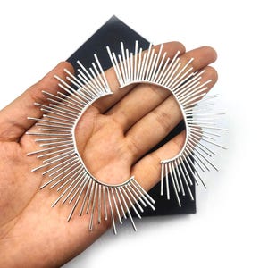 Rising Sun Ear Cuff | 22kt Gold, Silver, Black Rhodium & Rose Gold ...