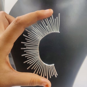 Rising Sun Ear Cuff | 22kt Gold, Silver, Black Rhodium & Rose Gold ...