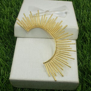 Rising Sun Ear Cuff 22kt Gold, Silver, Black Rhodium & Rose Gold Plated ...