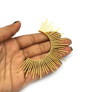 Rising Sun Ear Cuff 22kt Gold, Silver, Black Rhodium & Rose Gold Plated ...