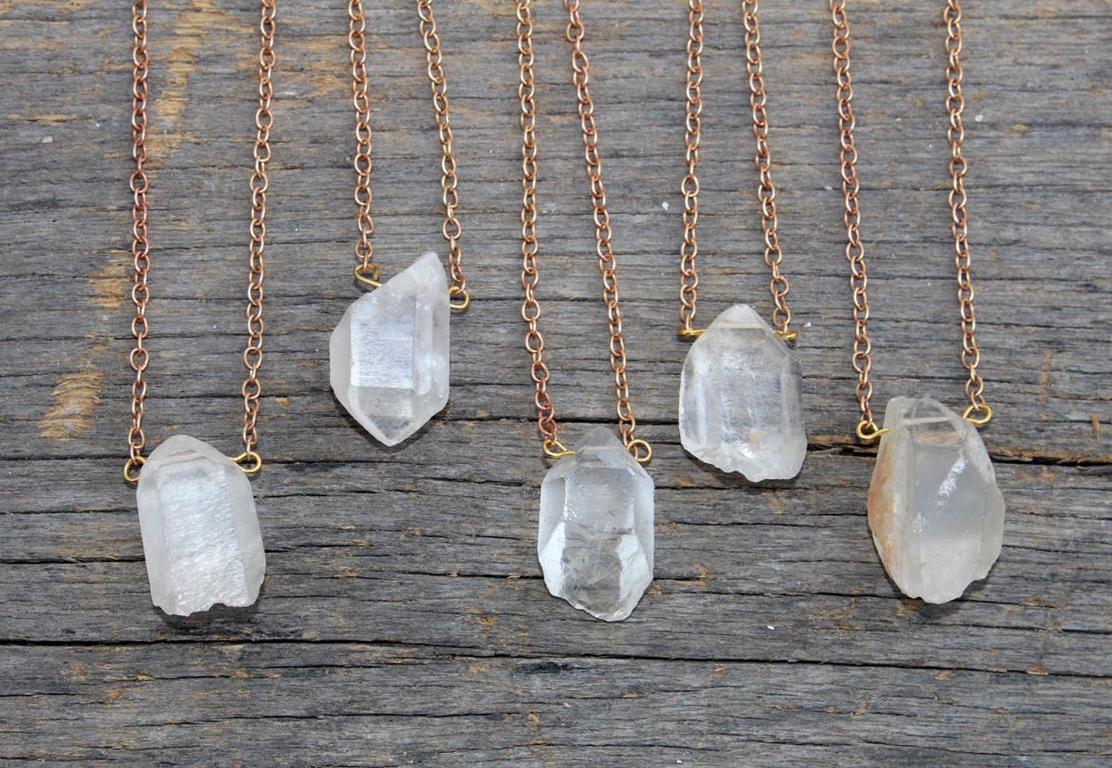 Raw Clear Quartz Necklace / Clear Quartz Jewelry / Healing - Etsy