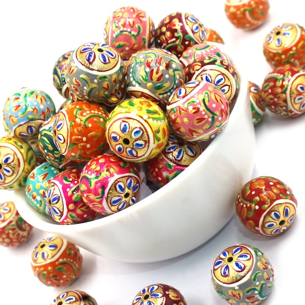 Hand Painted Beads - Etsy