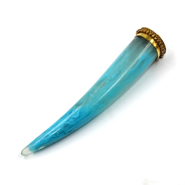 Blue Resin Horns - Etsy