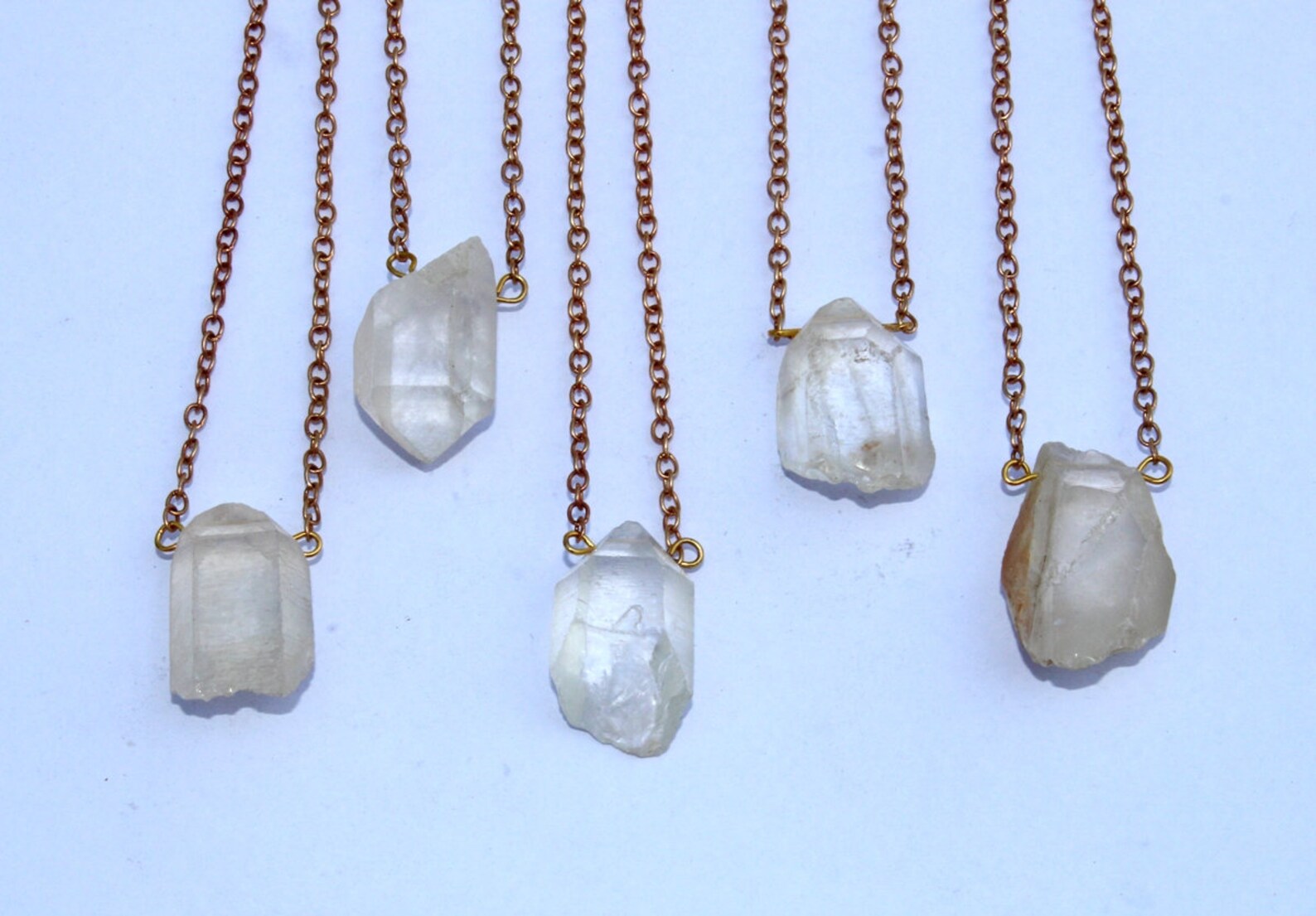 Raw Clear Quartz Necklace / Clear Quartz Jewelry / Healing - Etsy