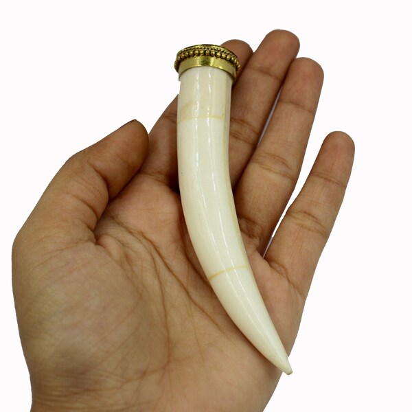 White Bone Horn - Etsy
