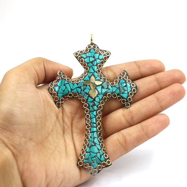 Turquoise Cross - Etsy