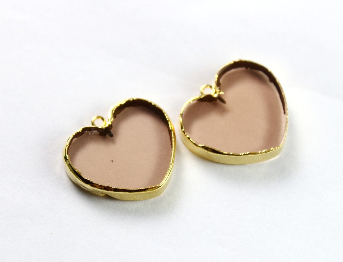 25x27mm 24kt Gold Electroplated Edge Multi Color Gemstone - Etsy