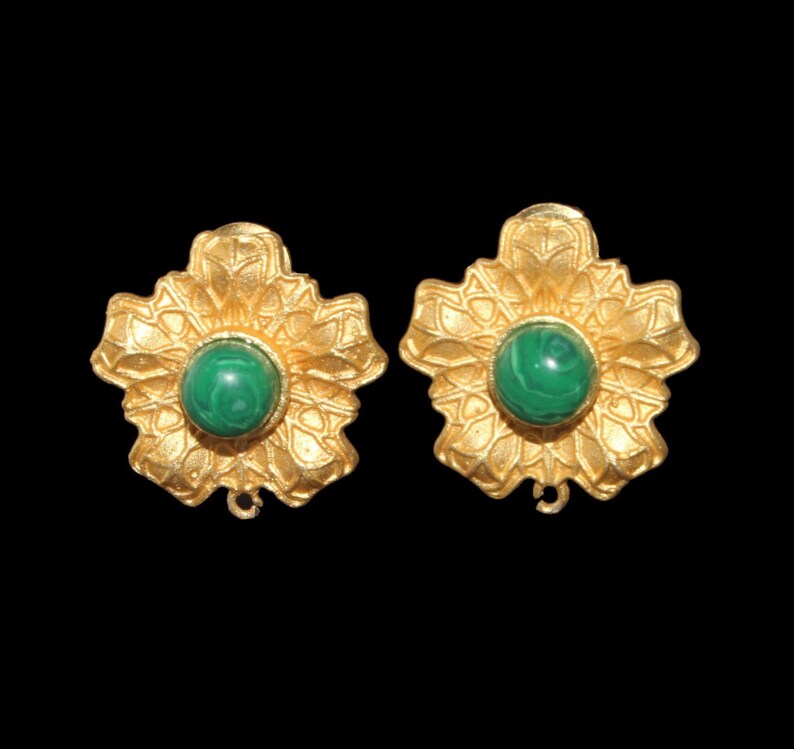 Multi Stone Stud Flower Connector Post Stud 25mm Matte Finish | Etsy