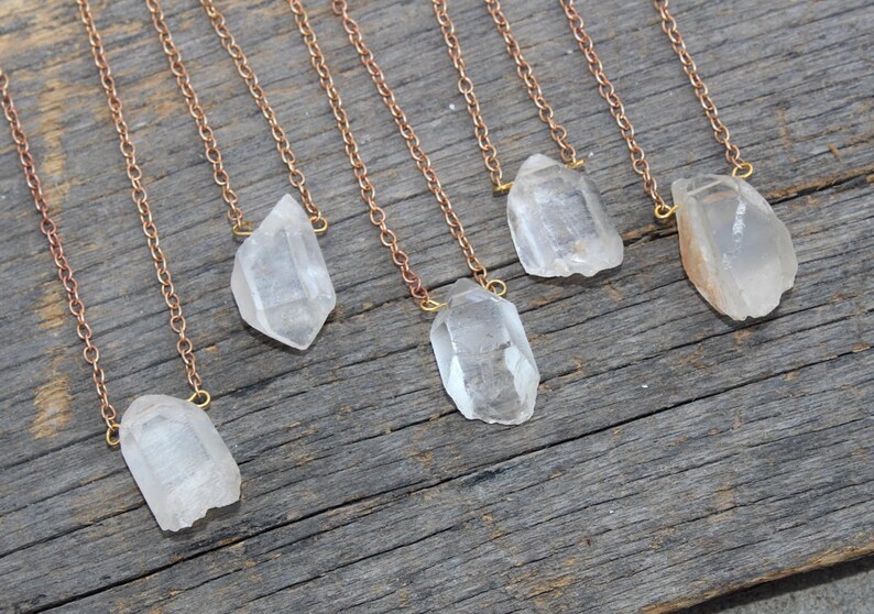 Raw Clear Quartz Necklace / Clear Quartz Jewelry / Healing - Etsy