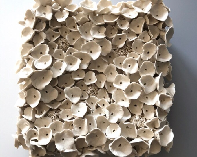 MADE TO ORDER Porcelain Wall Tile Hydrangea, Handmade Ceramic Tile ...