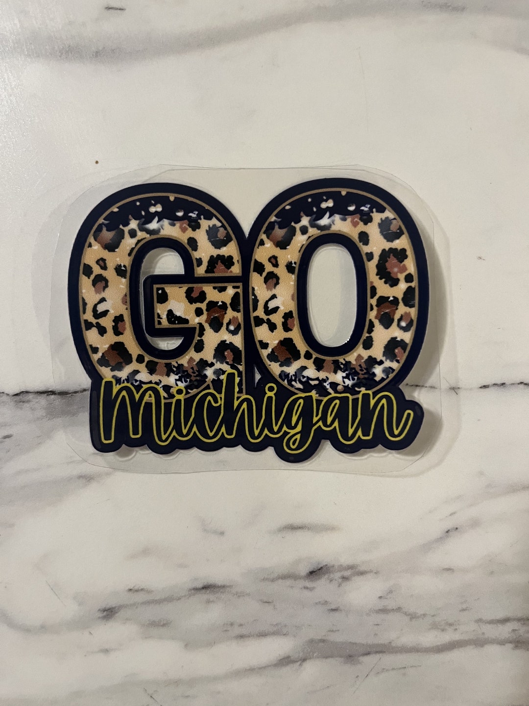 Go Michigan Blue and Yellow UV DTF Sticker - Etsy