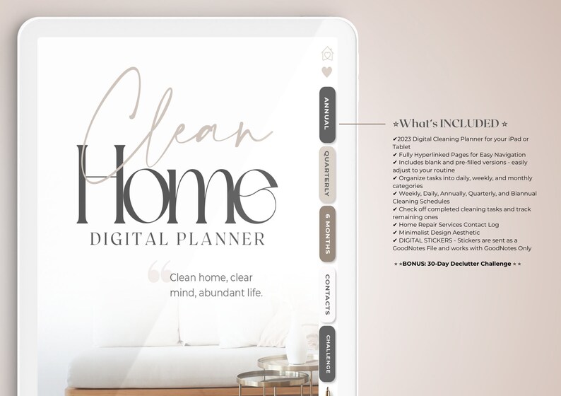 2024 Digital Planner | Checklist Cleaning | Daily, Weekly & Monthly ...