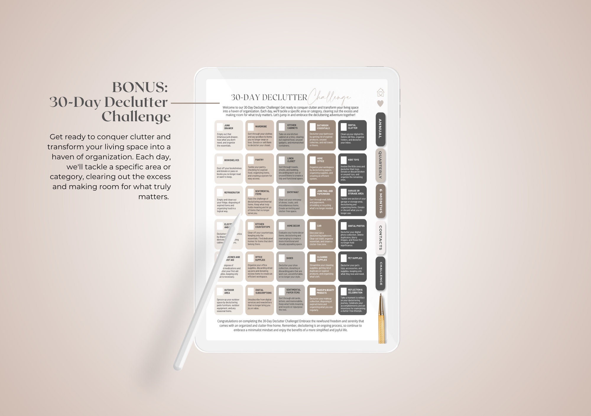 2024 Digital Planner Checklist Cleaning Daily, Weekly & Monthly ...