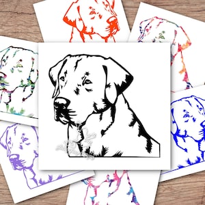 Lab Decal for Cars, Tumblers, Laptops and More - Labrador Vinyl Window ...