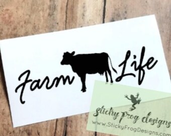 Cow Farm Life Decal - Etsy