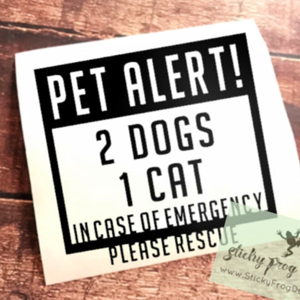 Pet Inside Sticker - Etsy