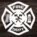 Fire Department Decal Firefighter Decal Fire Logo Decal | Etsy