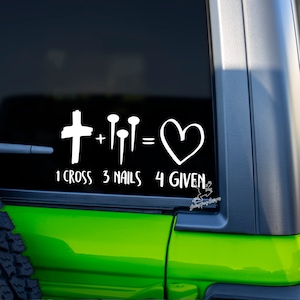 Christian Decal for Cars, Tumblers, Laptops and More - One Cross ...