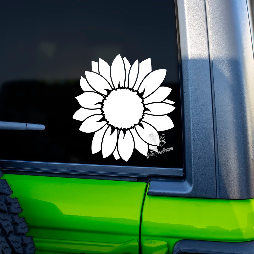 Sunflower Decal for Cars, Tumblers, Laptops and More Sunflower Vinyl ...