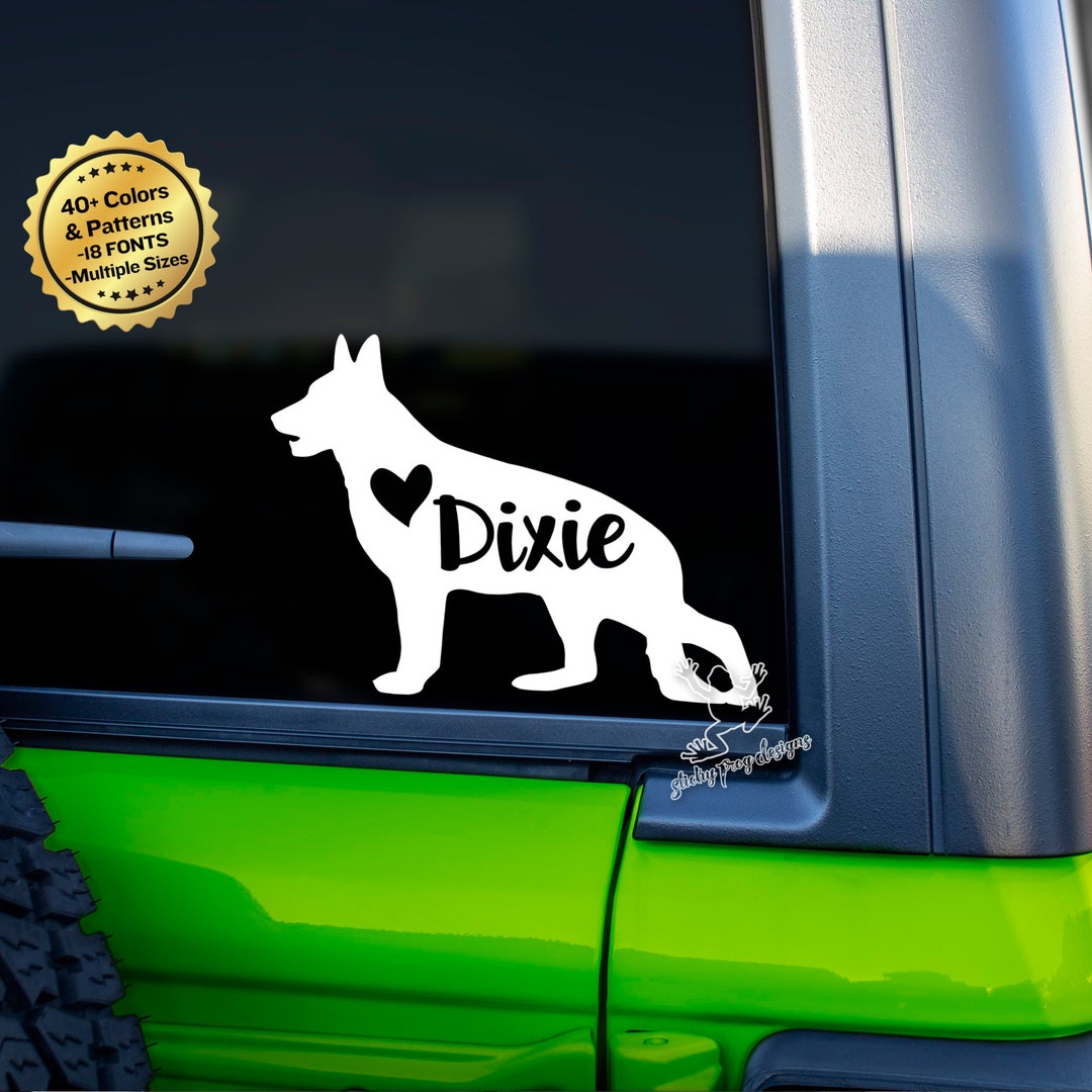 German Shepherd Name Decal for Cars, Tumblers, Laptops & More ...