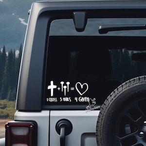 Christian Decal for Cars, Tumblers, Laptops and More - One Cross ...