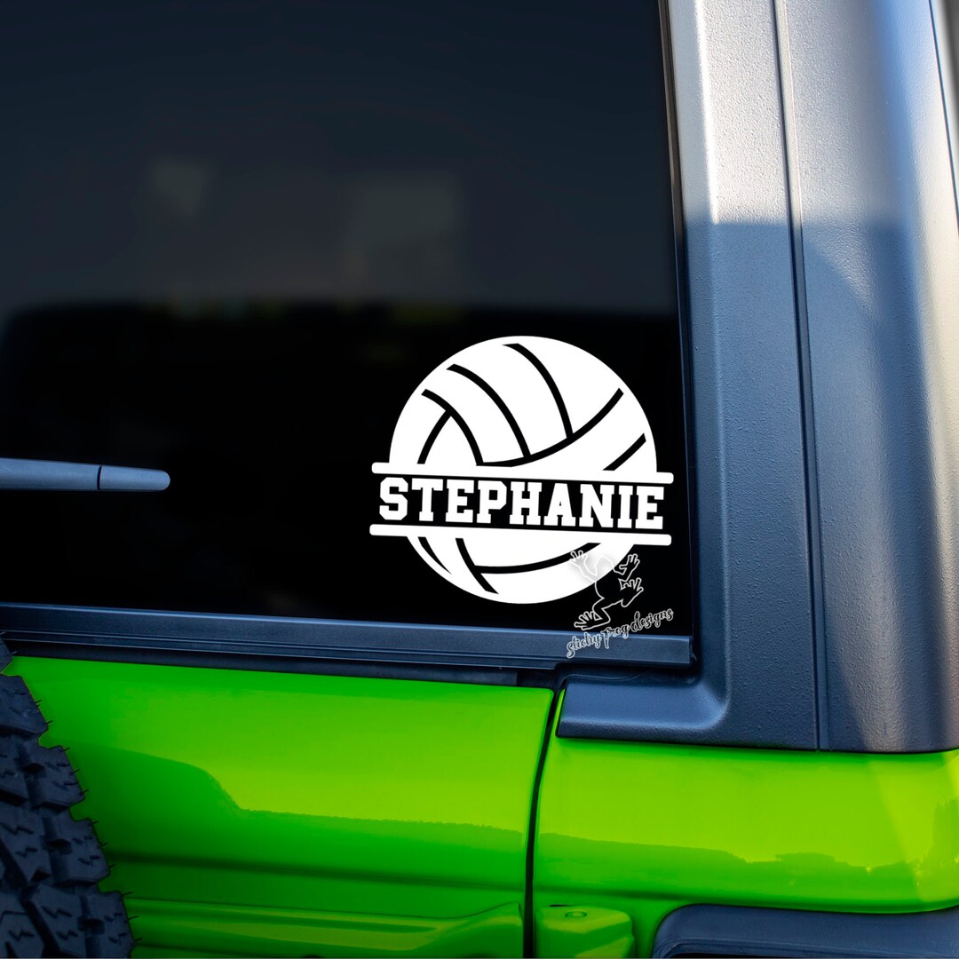 Volleyball Name Decal for Cars, Tumblers, Laptops & More - Volleyball ...