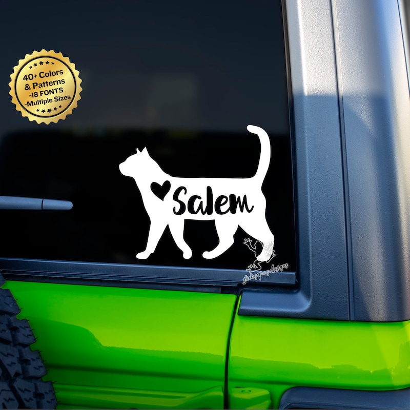 Cat Decal for Car - Etsy