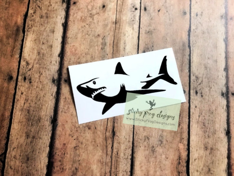 Shark Decal Shark Sticker Fishing Decal Shark Love Decal | Etsy