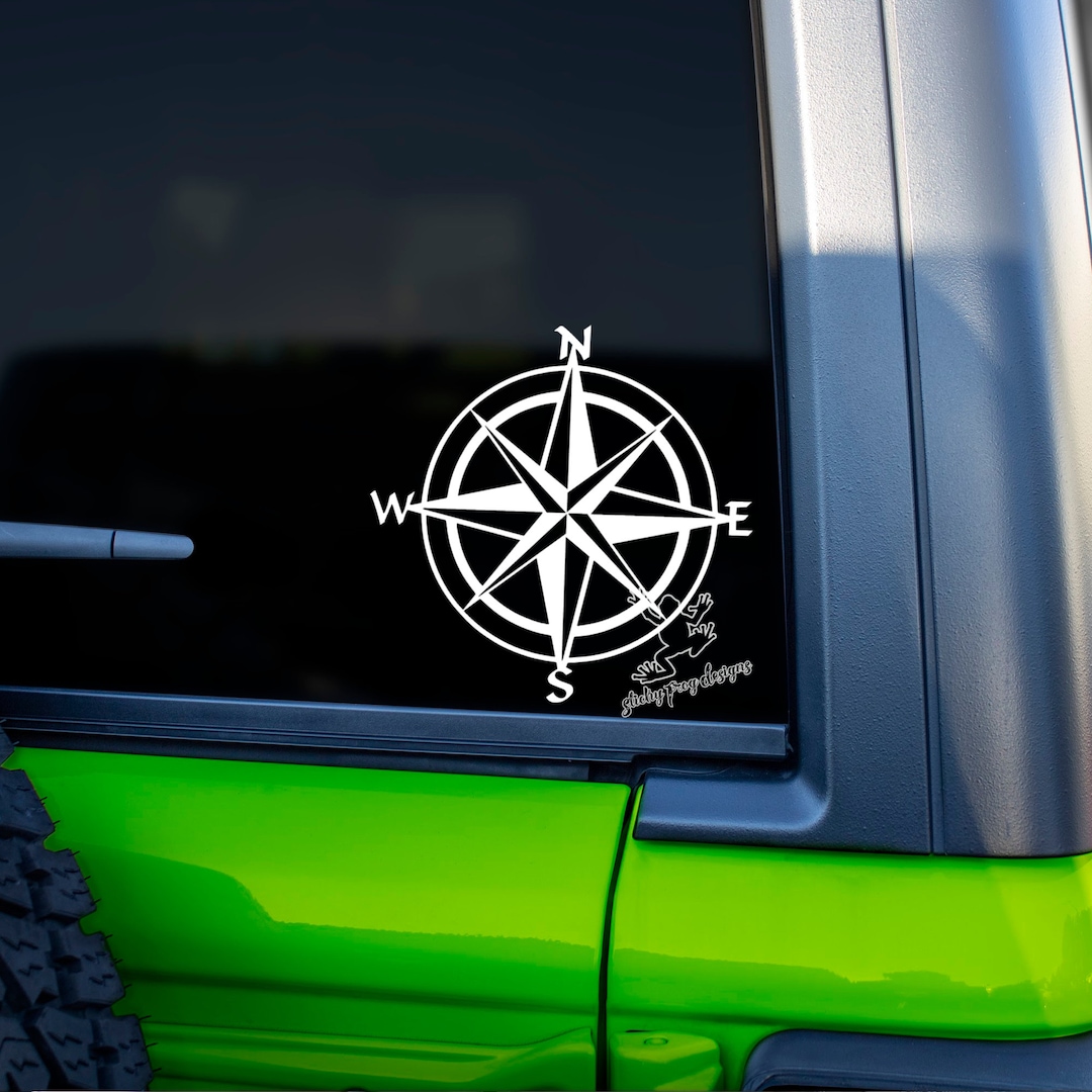 Compass Decal for Cars, Tumblers, Laptops and More - Adventure Sticker ...
