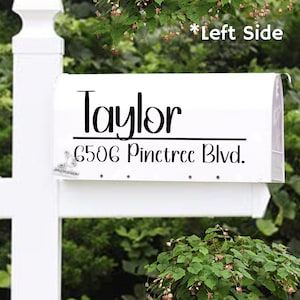 Mailbox Decal Personalized With Last Name & Address - Choose Your Size ...