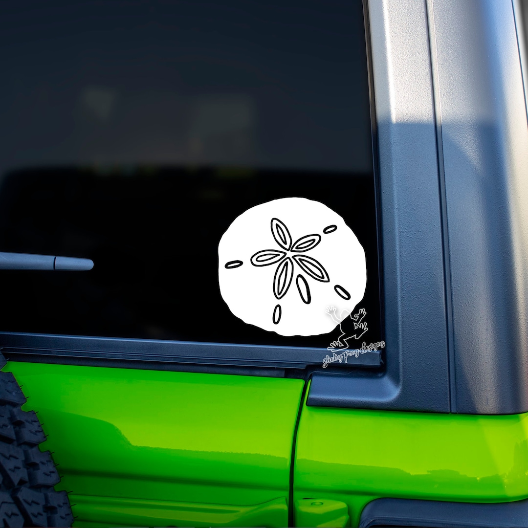 Sand Dollar Decal, Sand Dollar Sticker, Seashell Decal, Seashell ...