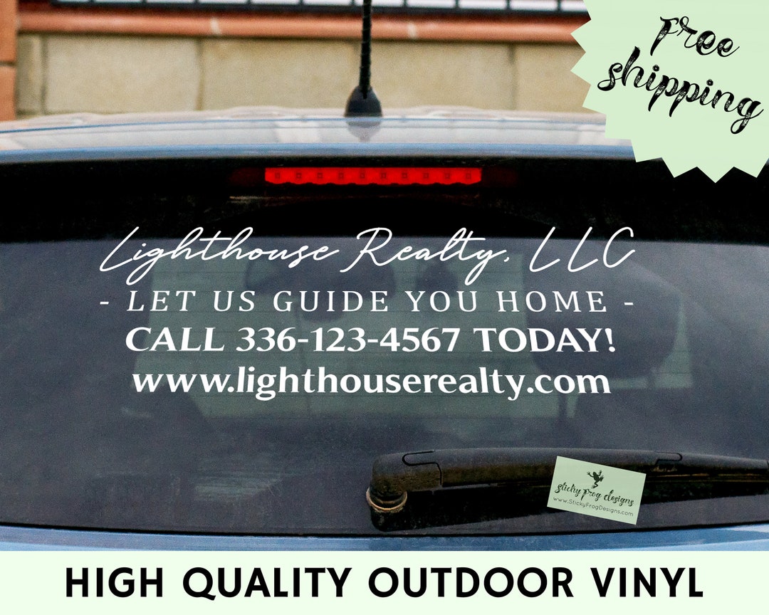 Business Car Decal Personalized Vehicle Vinyl Sticker - Etsy