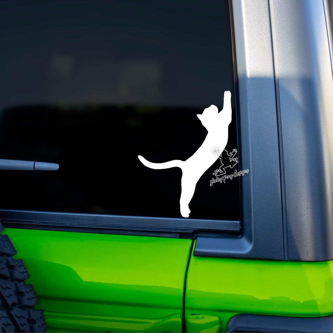 Cute Cat Decal for Cars - Vinyl Cat Sticker for Laptops, and More - Cat ...