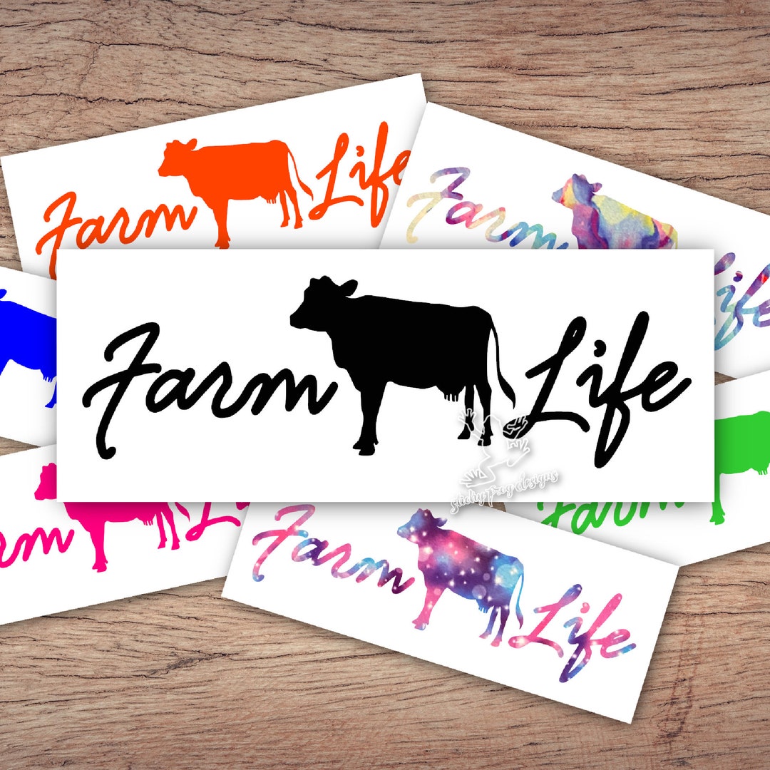 Farm Life Decal, Cow Decal, Farm Decal, Ranch Decal, Farm Life Sticker ...