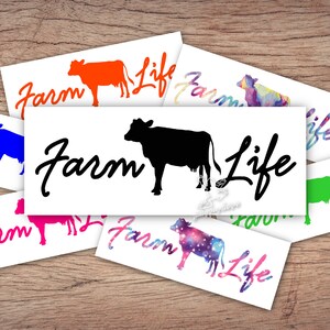 Farm Life Decal, Cow Decal, Farm Decal, Ranch Decal, Farm Life Sticker ...
