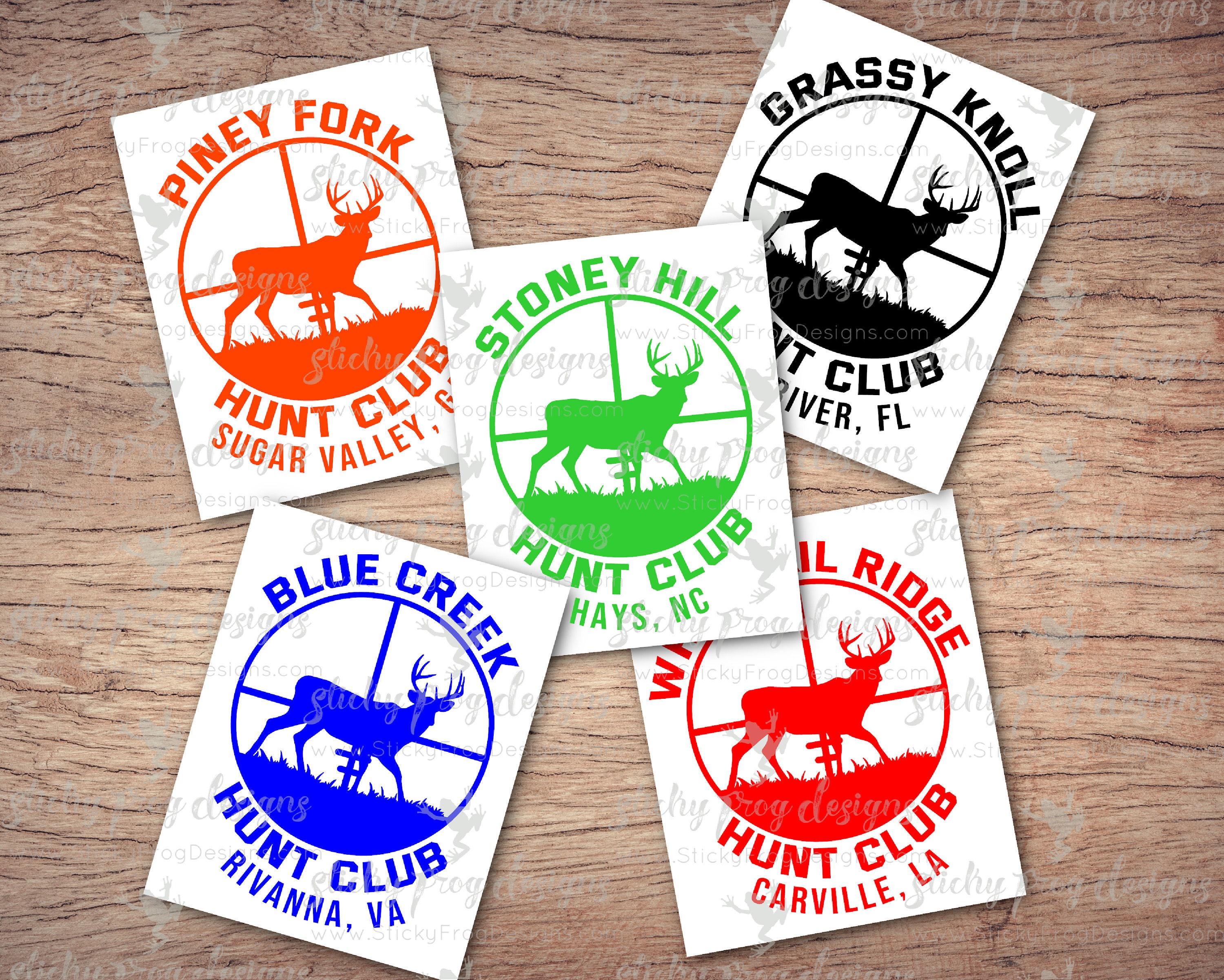 Personalized Hunting Club Decal - Custom Hunt Club Sticker for Trucks ...