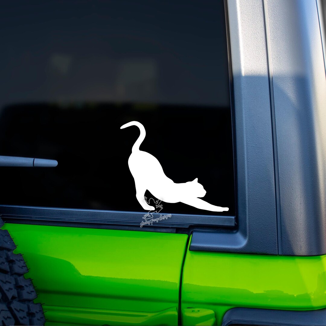 Cute Cat Decal for Car, Laptop, Tumbler - Cat Mom Gift - Vinyl Cat ...