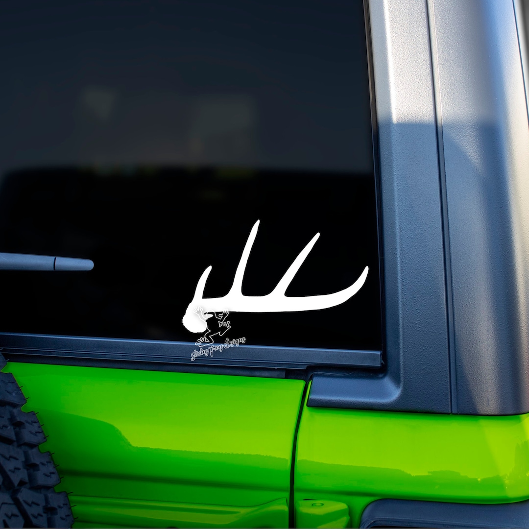 Shed Antler Vinyl Decal – Deer Hunting Sticker for Car, Truck, Cooler ...