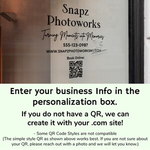 Business Name Decal - Business Logo Window Sticker - Custom Office ...